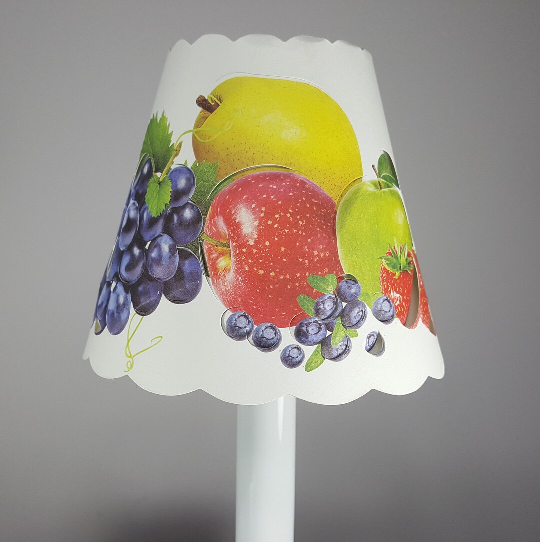 New 3x5x4.5 Cut Mixed Fruit Lampshade 100% Recycled Material Candelabra ...