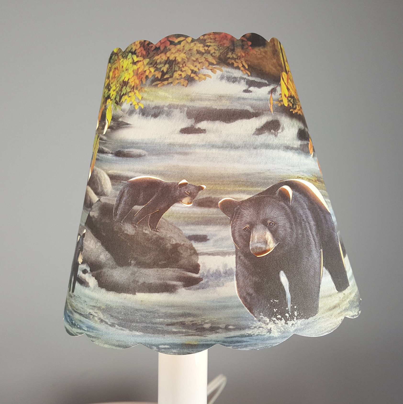 New 3x5x4.5 Cut Bear Lampshade 100% Recycled Material Candelabra - Etsy