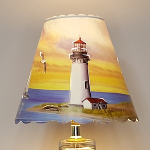 New 4x8 Lighthouse at Sunset Cut and Pierce Lampshade FREE SHIPPING - Etsy