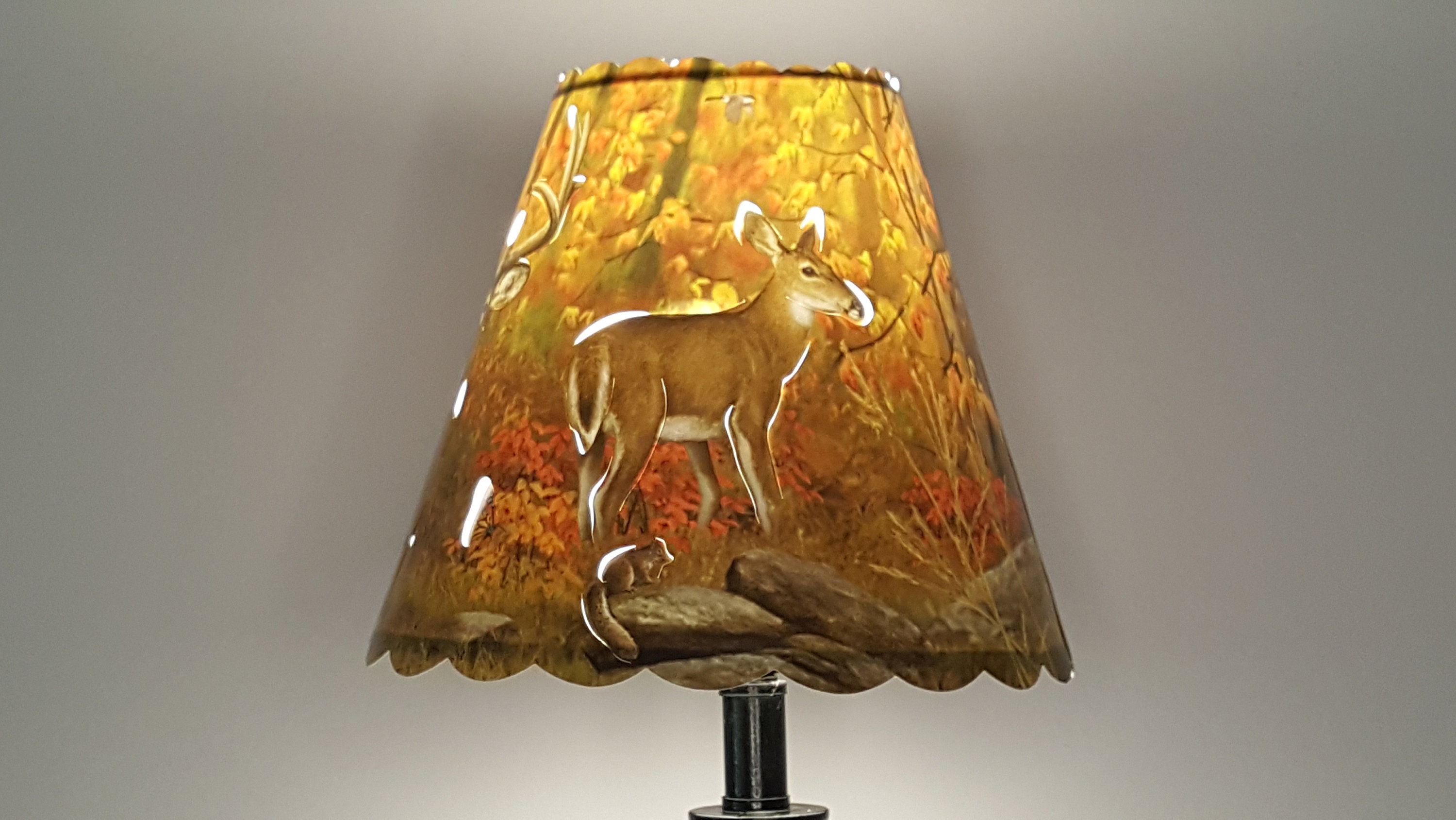 Deer Lampshade: Cut & Pierced Wildlife Design (4x8) - Etsy