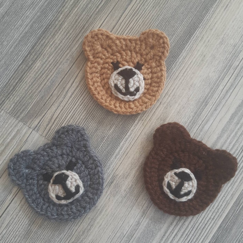 Crochet Bear Motif - Etsy UK