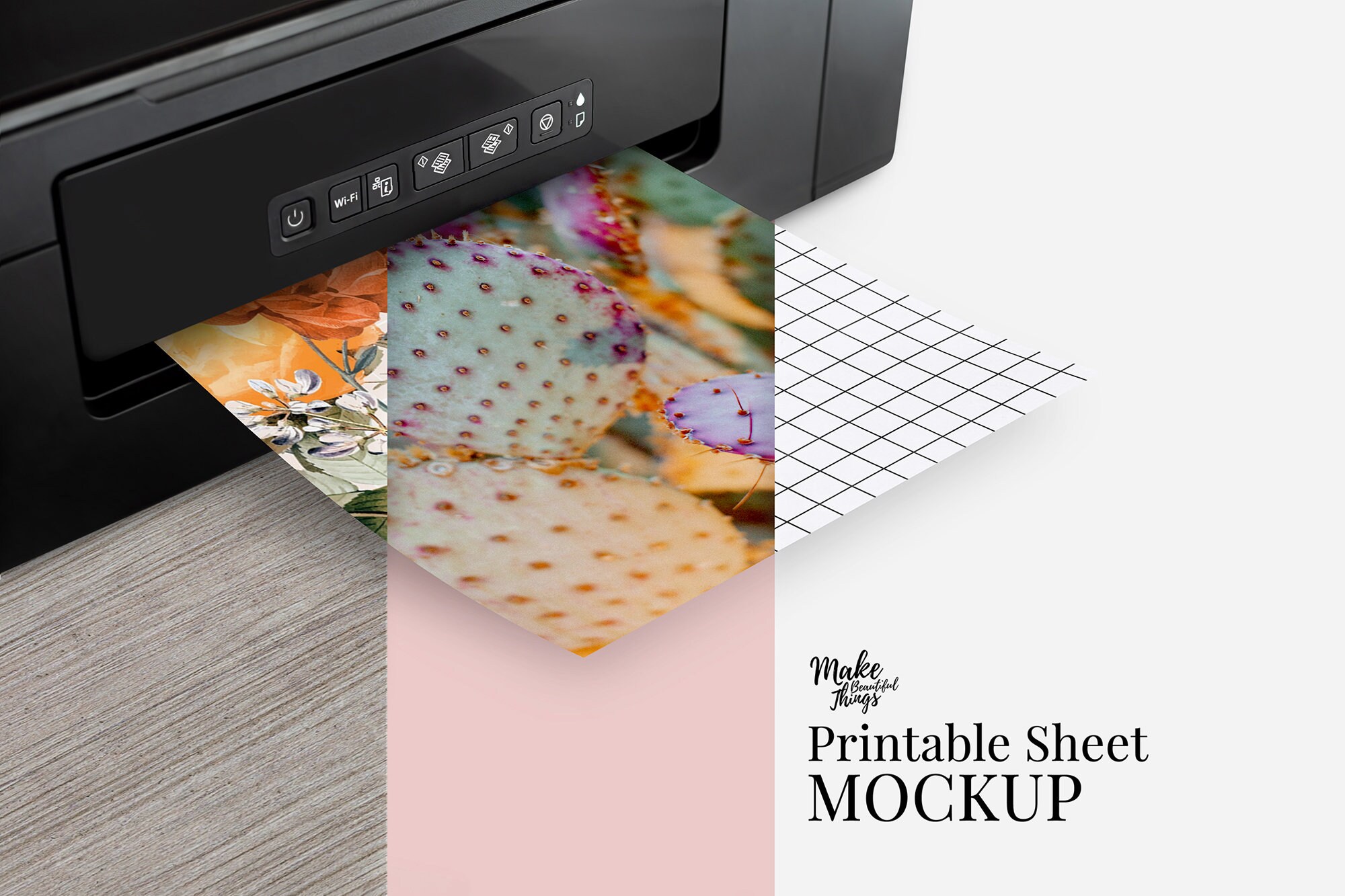 Printer and Sheet Mockup With PSD JPG and PNG Files Included - Etsy Canada