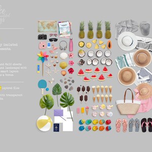 Summer Scene Creator Vol.1 / Digital Styling Prop Collection / Scene ...