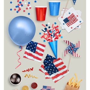 4th of July / Digital Styling Props Collection / Movable Elements ...