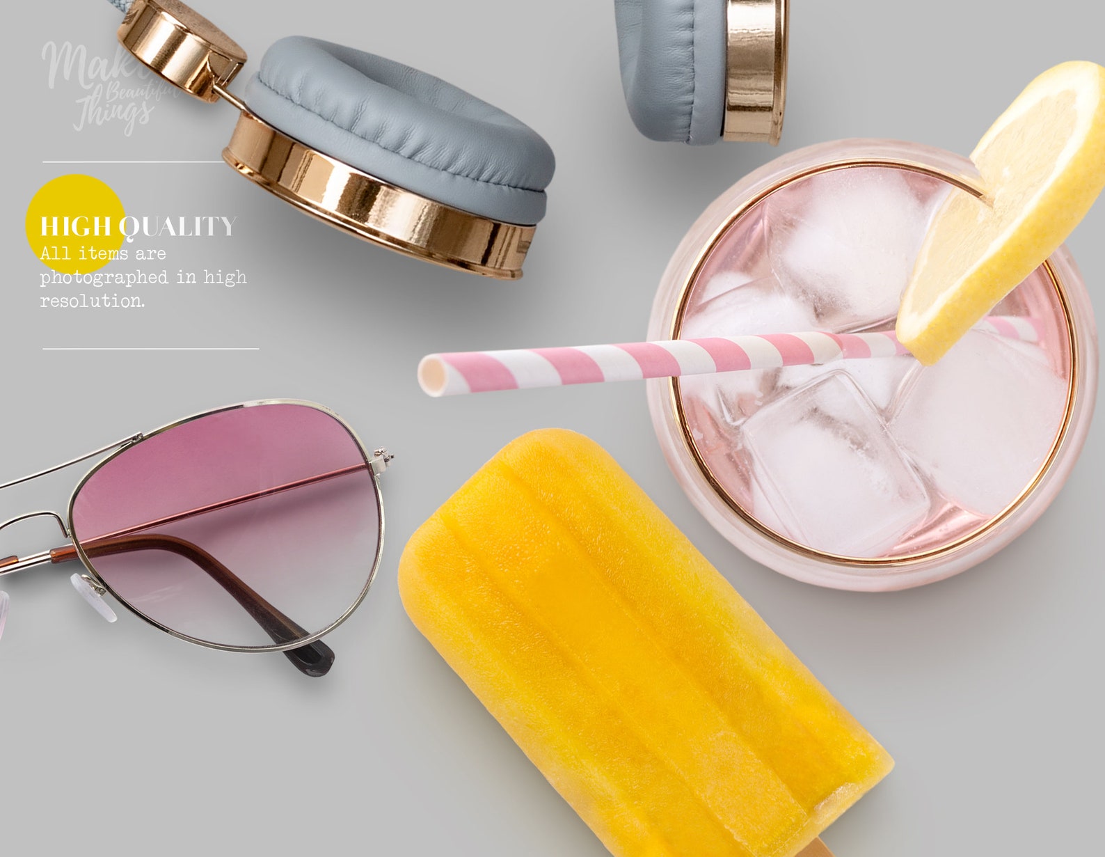 Summer Scene Creator Vol.1 / Digital Styling Prop Collection / Scene ...