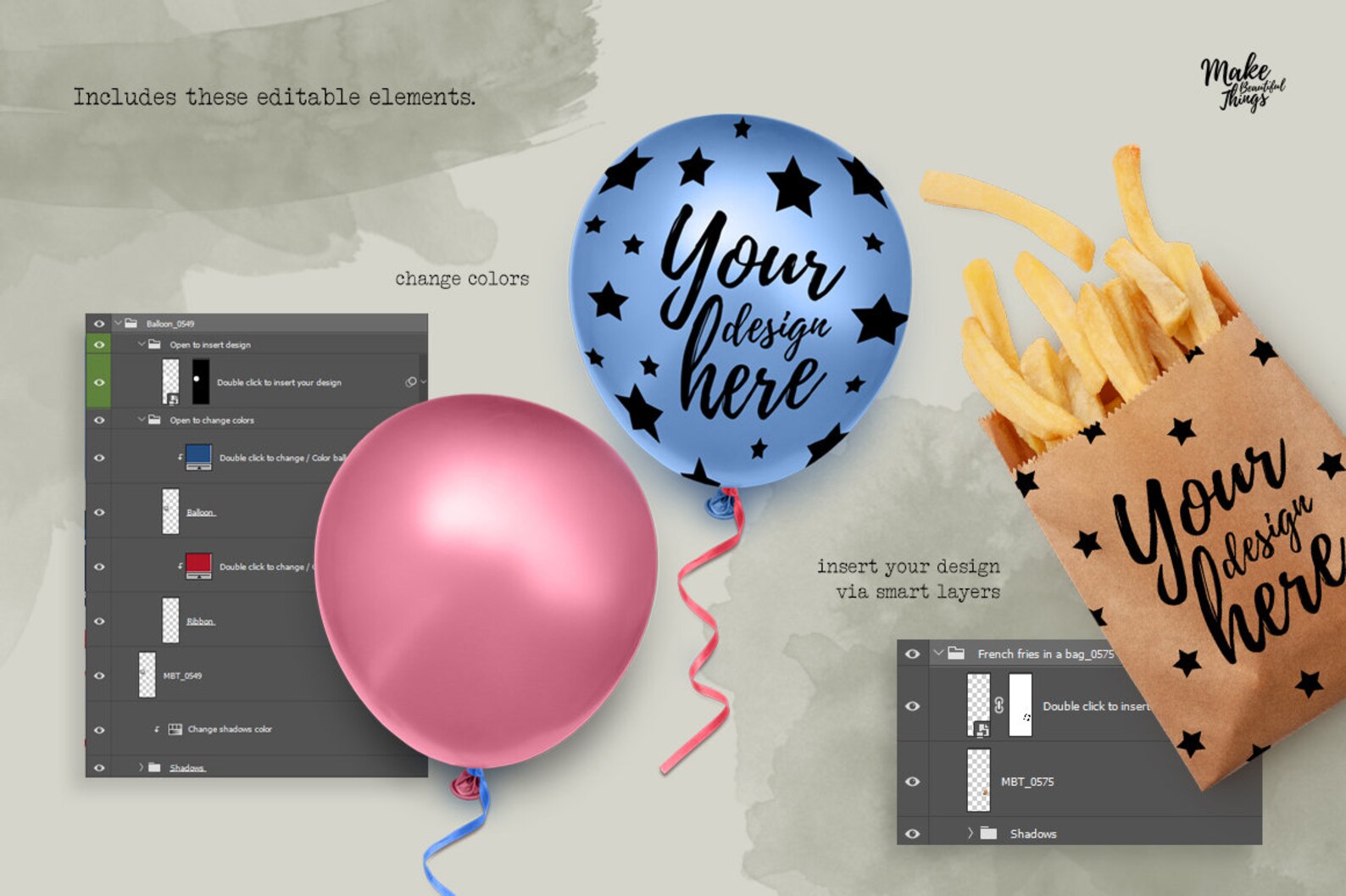 4th of July / Digital Styling Props Collection / Movable Elements ...