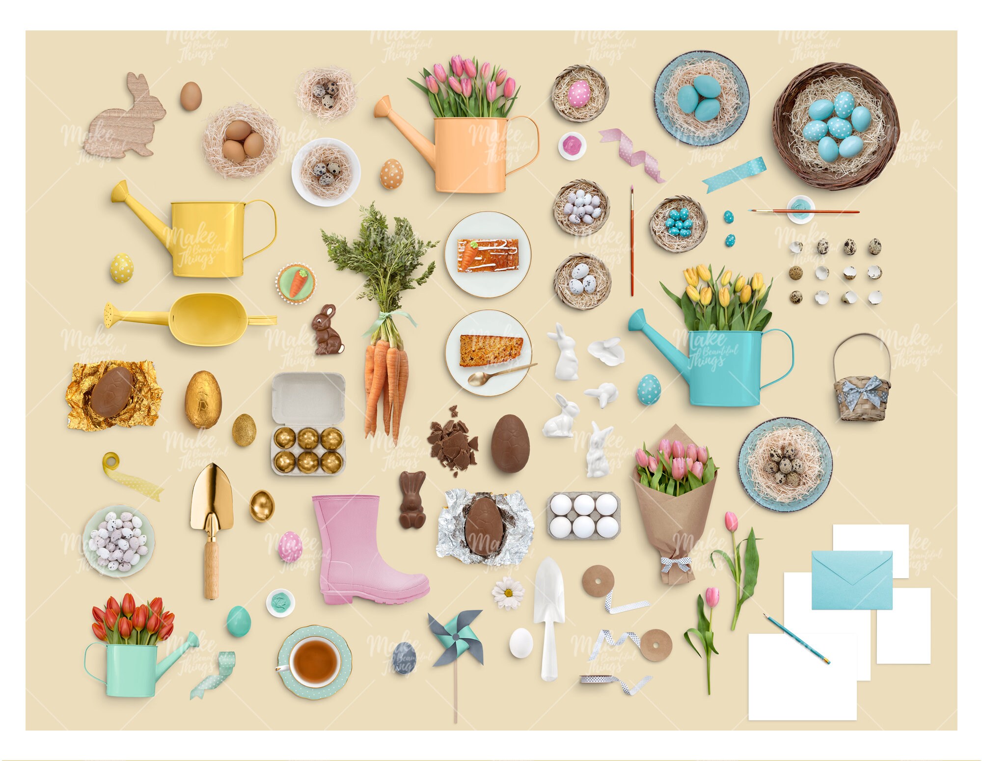 Easter Scene Creator / Isolated Movable Elements / PSD + PNG - Etsy