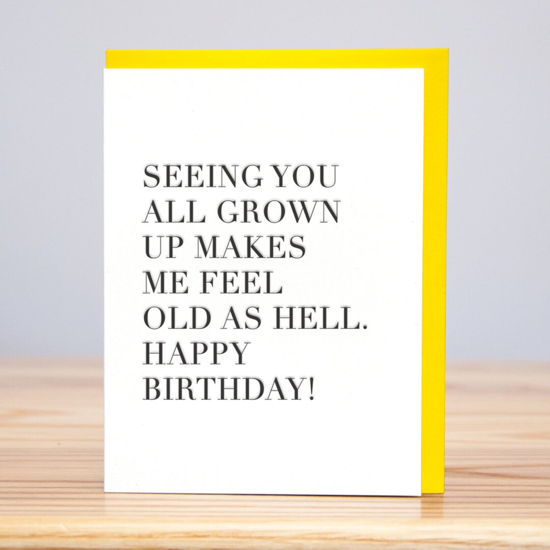 Old as Hell Birthday // Letterpress - Etsy