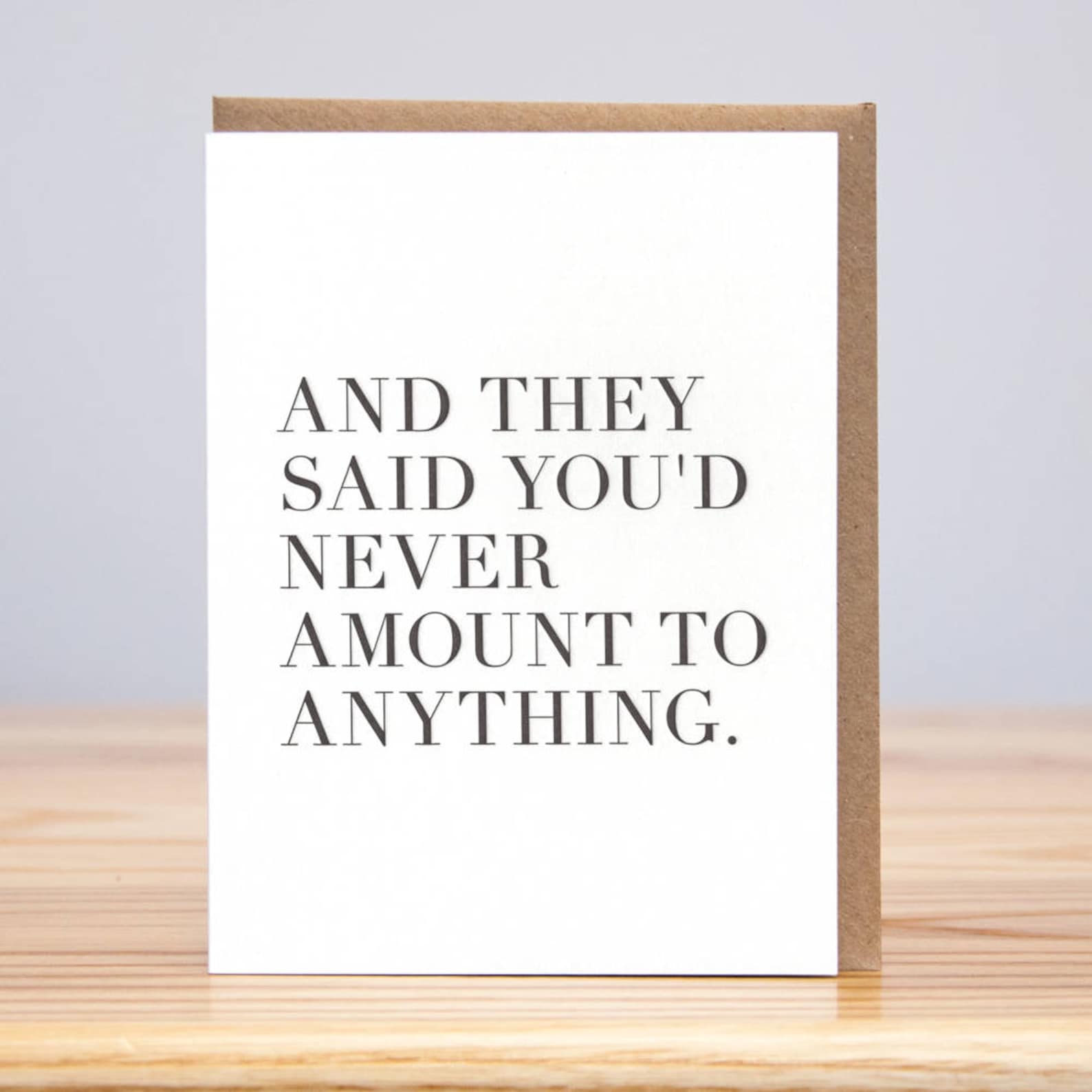 Sarcastic Congratulations Card // Letterpress - Etsy