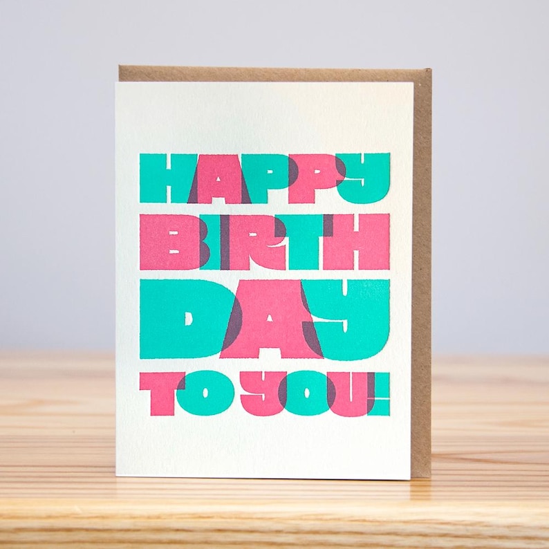 Happy Birthday to You Card // Letterpress - Etsy