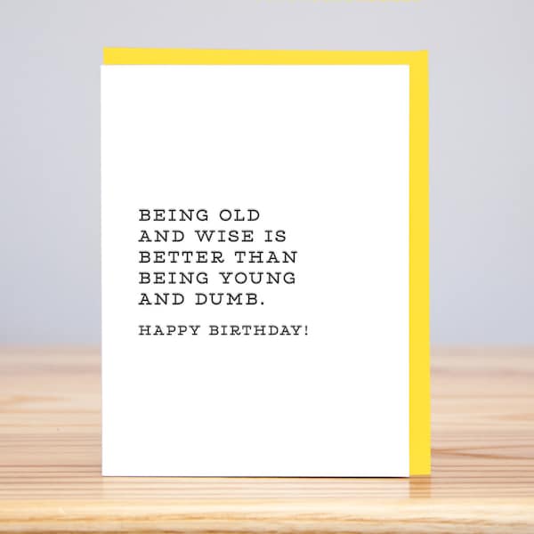 Old and Wise Card - Etsy