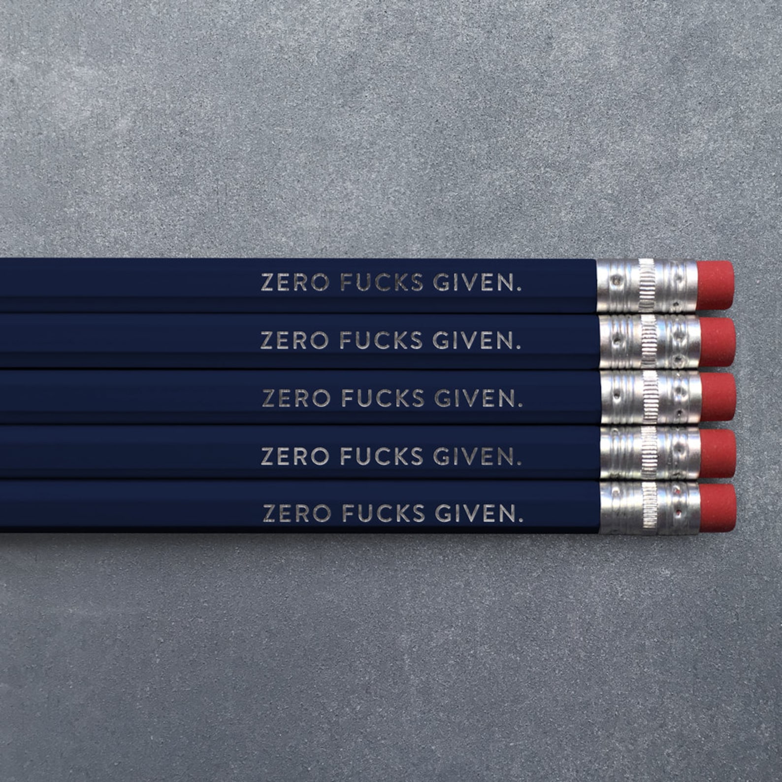 Zero Fs Given. // Foil Stamped Pencils // Set of 5 - Etsy
