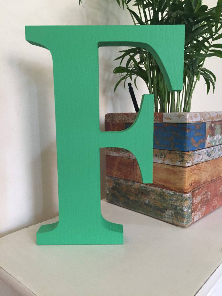 Green Large Letters Painted Wooden Letters 20cm Large | Etsy