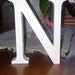 White Wooden Letters, & Signs and Numbers Free-standing Painted 13cm ...