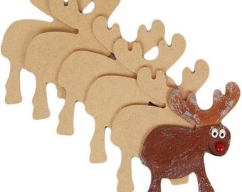 10x Wooden Simple Reindeer Craft Shape 3mm Plywood Christmas - Etsy UK