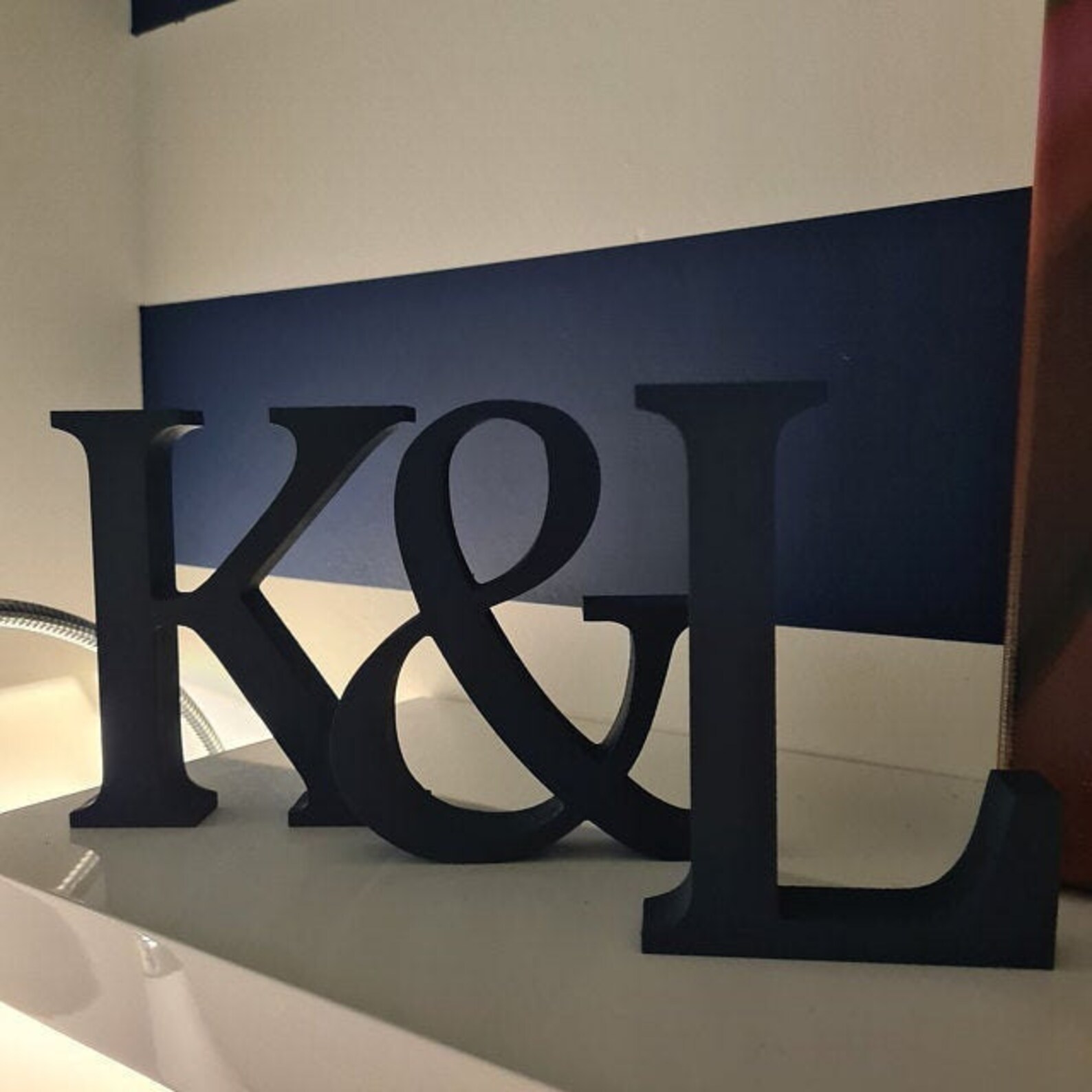 Navy Blue Wooden Letters and Numbers Free-standing 13cm | Etsy UK