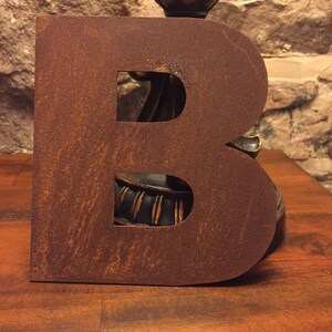 Rusted Metal Letter B, 5 Inch High Rusty Metal Letter B, Industrial ...