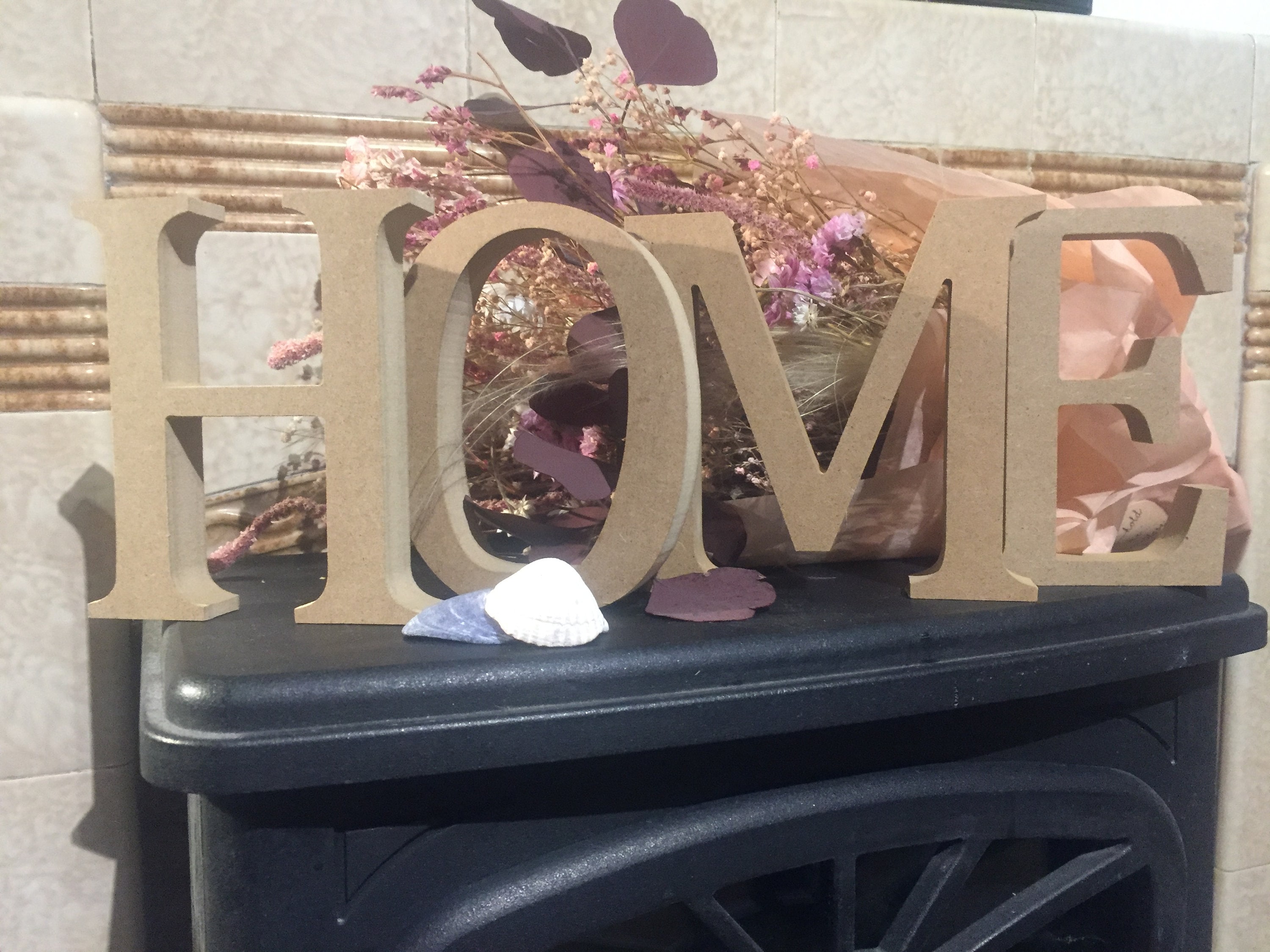 HOME Free Standing Set of Four Wooden Letters Spelling HOME | Etsy