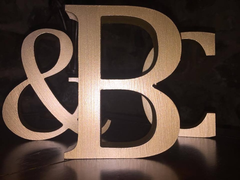 Metallic Gold Wooden Letters Numbers Ampersands & Signs - Etsy