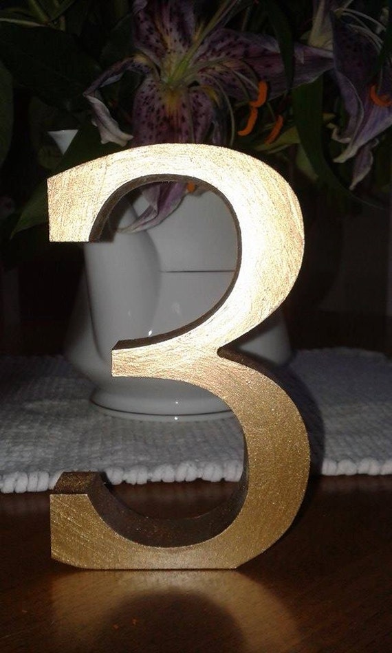 Birthday Numbers Free-standing Painted 13cm Large | Etsy