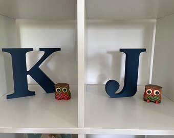 Navy Blue Wooden Letters and Numbers Free-standing 13cm - Etsy