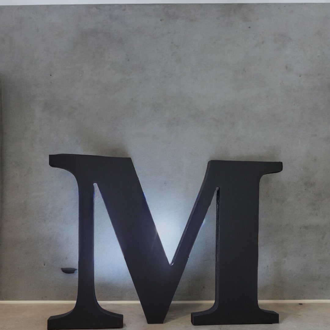 Any 2 Large Black Wooden Letters - 20cm Large Letters, Big Letters ...