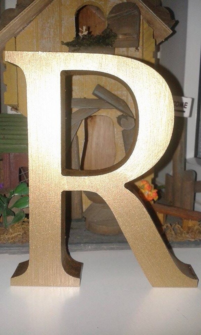 Metallic Gold Wooden Letters Numbers Ampersands & Signs | Etsy