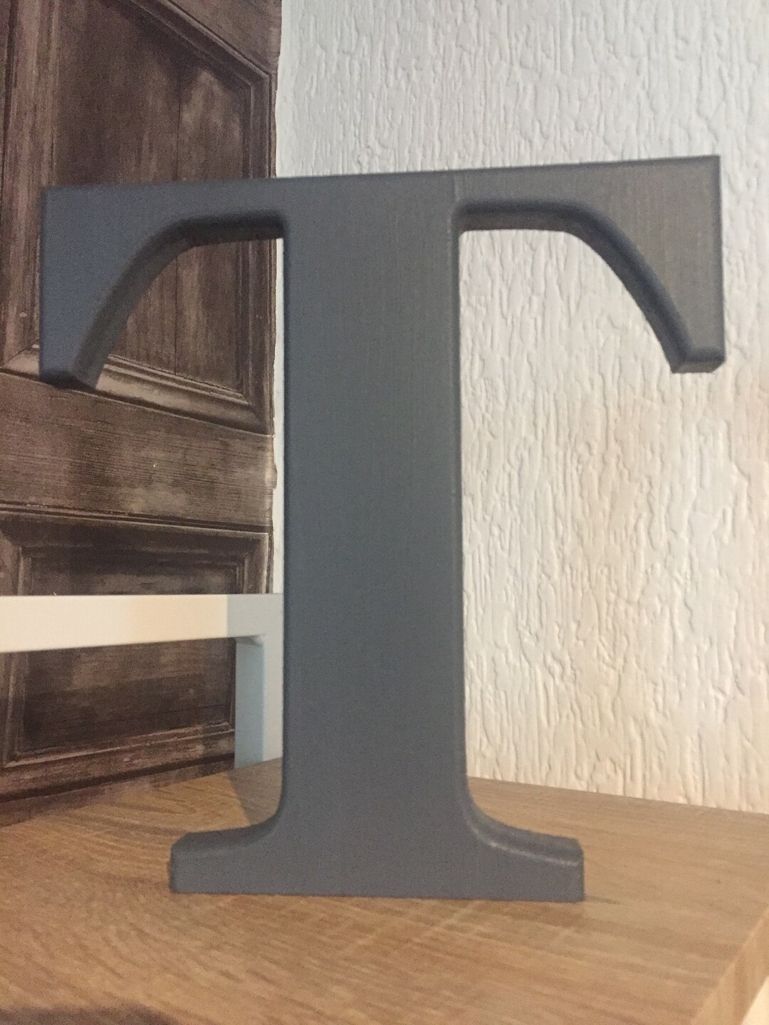 Grey Large Letters, Gray Wooden Letters - 20cm Large Letters - Large ...