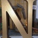 2 Pack Gold Wooden Letters / Numbers Free Standing 13cm Large Letters ...