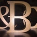 2 Pack Gold Wooden Letters / Numbers Free Standing 13cm Large Letters ...