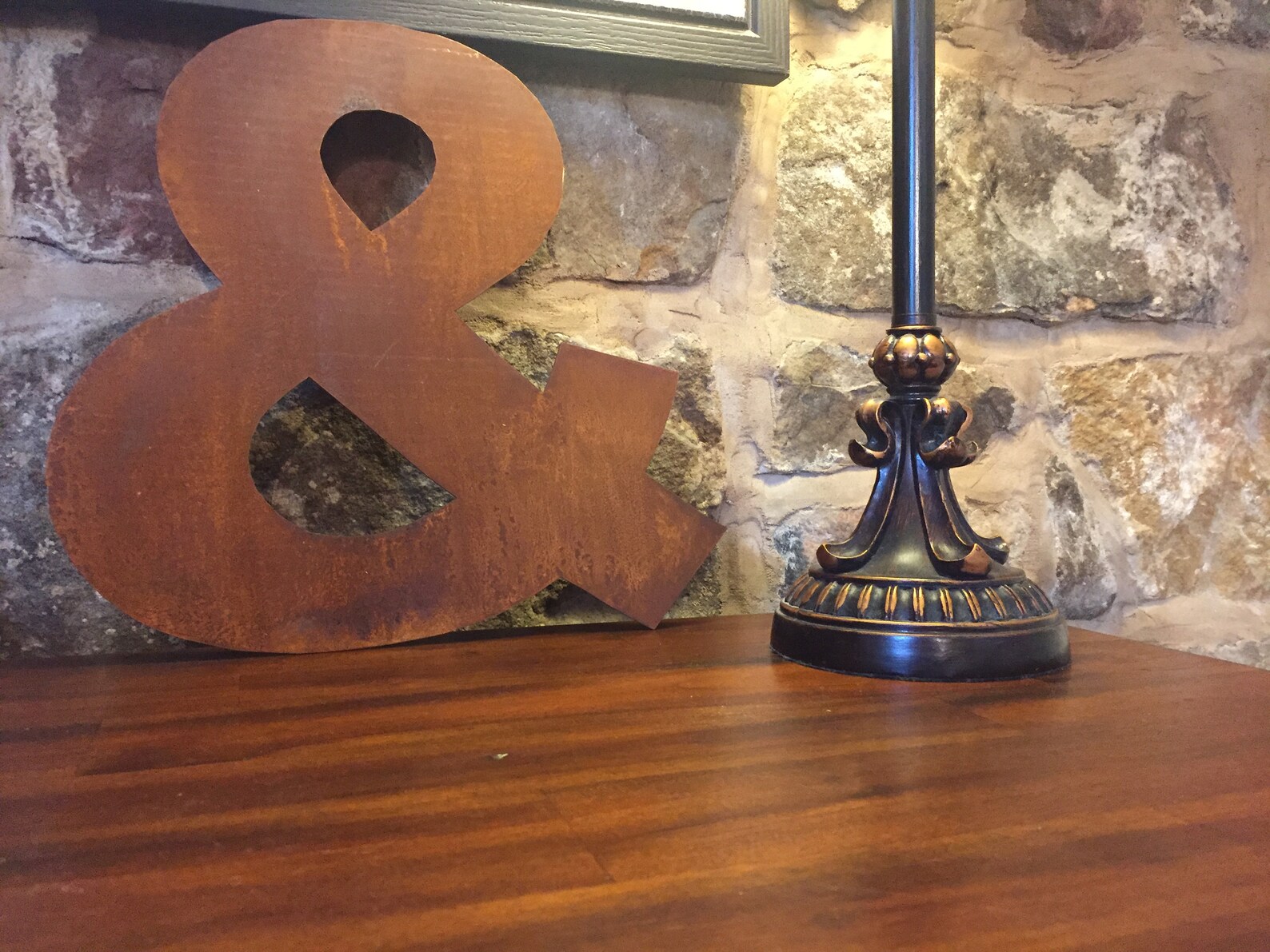 Big Metal Ampersand Large Rusted Metal & Sign Industrial - Etsy