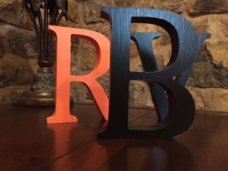 7 Pack Free-standing Black Wooden Letters 13cm Large - Etsy