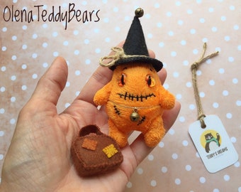 Miniature teddy bear stuffed animals monsters by OlenaTeddyBears