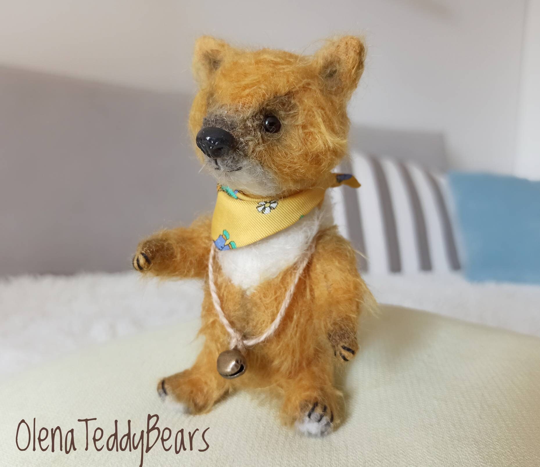 Stuffed fox animal teddy handmade teddy gift collectible | Etsy