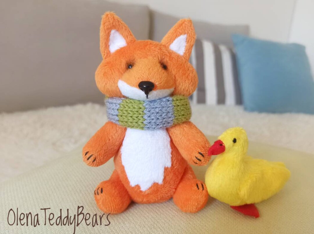 Handmade Fox Plush Cute Small Doll Kids Animal Toy Custom Woodland ...
