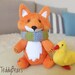Fox Plush Toy Handmade Animal Doll Fox Interior Toy Small - Etsy
