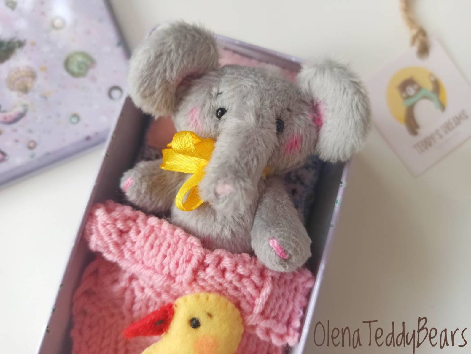 Plush Elephant Miniature Toy in Box Matchbox Elephant Small - Etsy ...