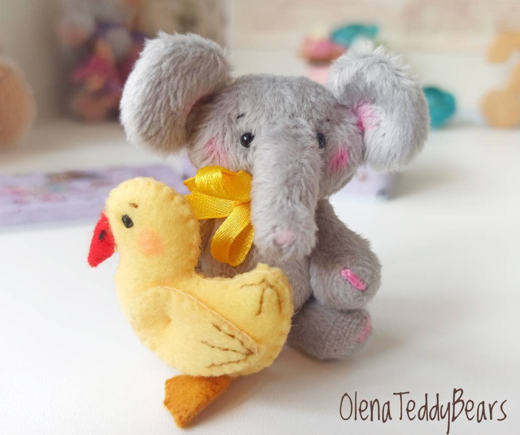 Plush Elephant Miniature Toy in Box Matchbox Elephant Small - Etsy ...