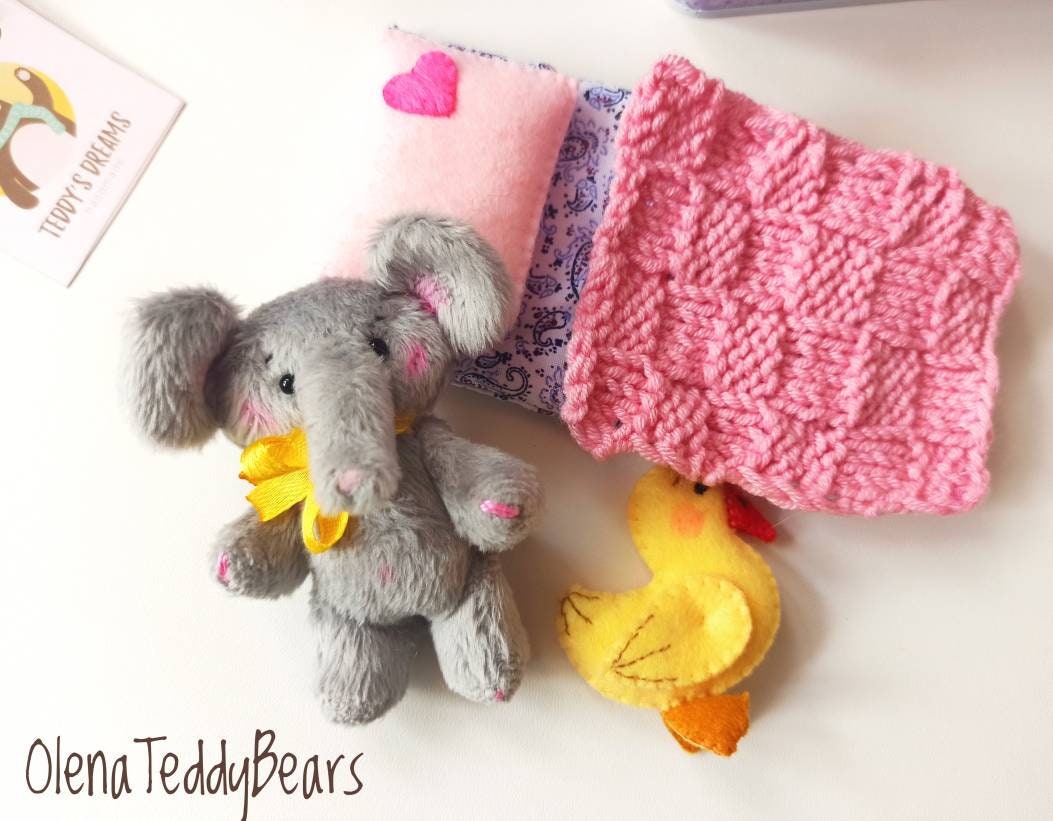 Plush Elephant Miniature Toy in Box Matchbox Elephant Small - Etsy ...