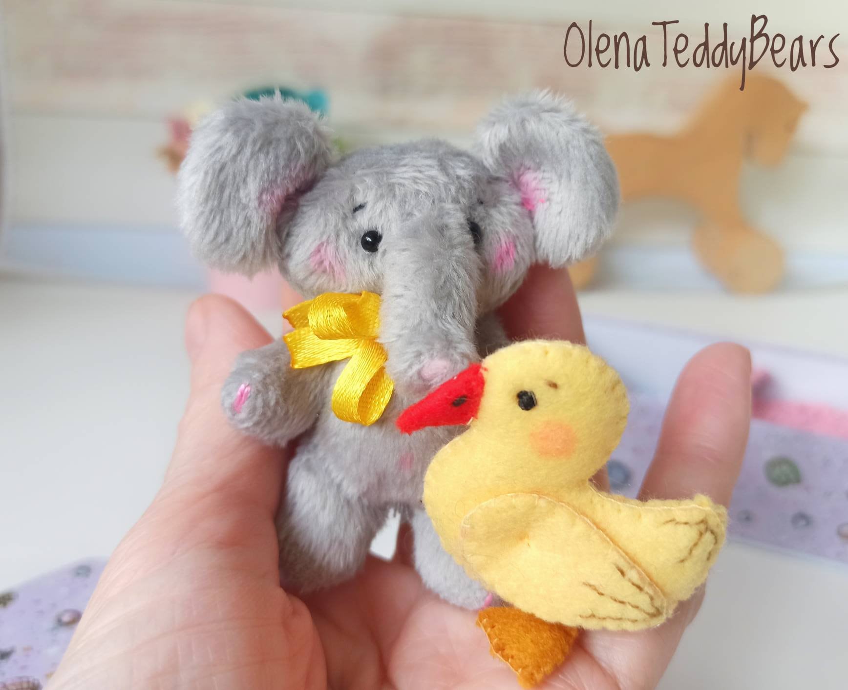 Plush Elephant Miniature Toy in Box Matchbox Elephant Small - Etsy ...