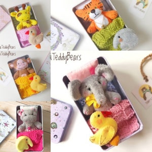 Plush Monkey, Small Matchbox Toy, Mini Stuffed Animal, Miniature Travel ...