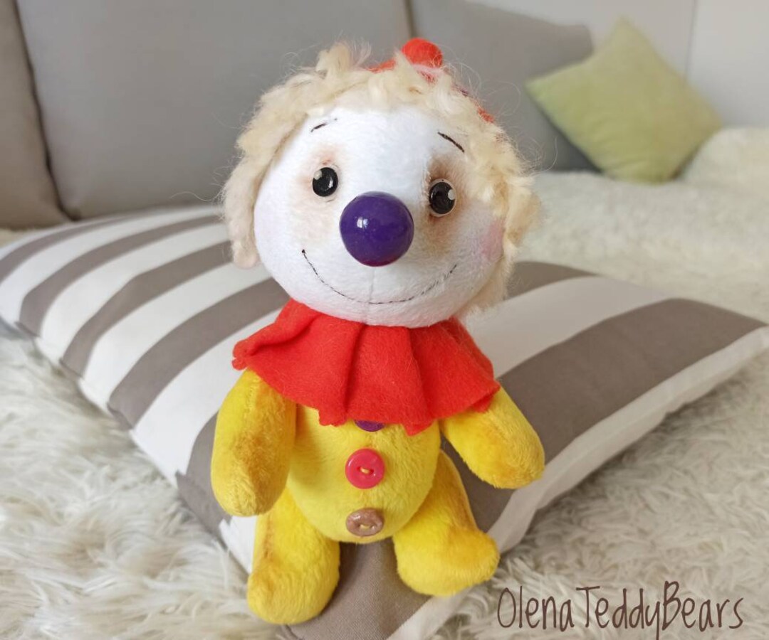 Handmade Plush Clown Rag Doll: OOAK Soft Sculpture Keepsake - Etsy