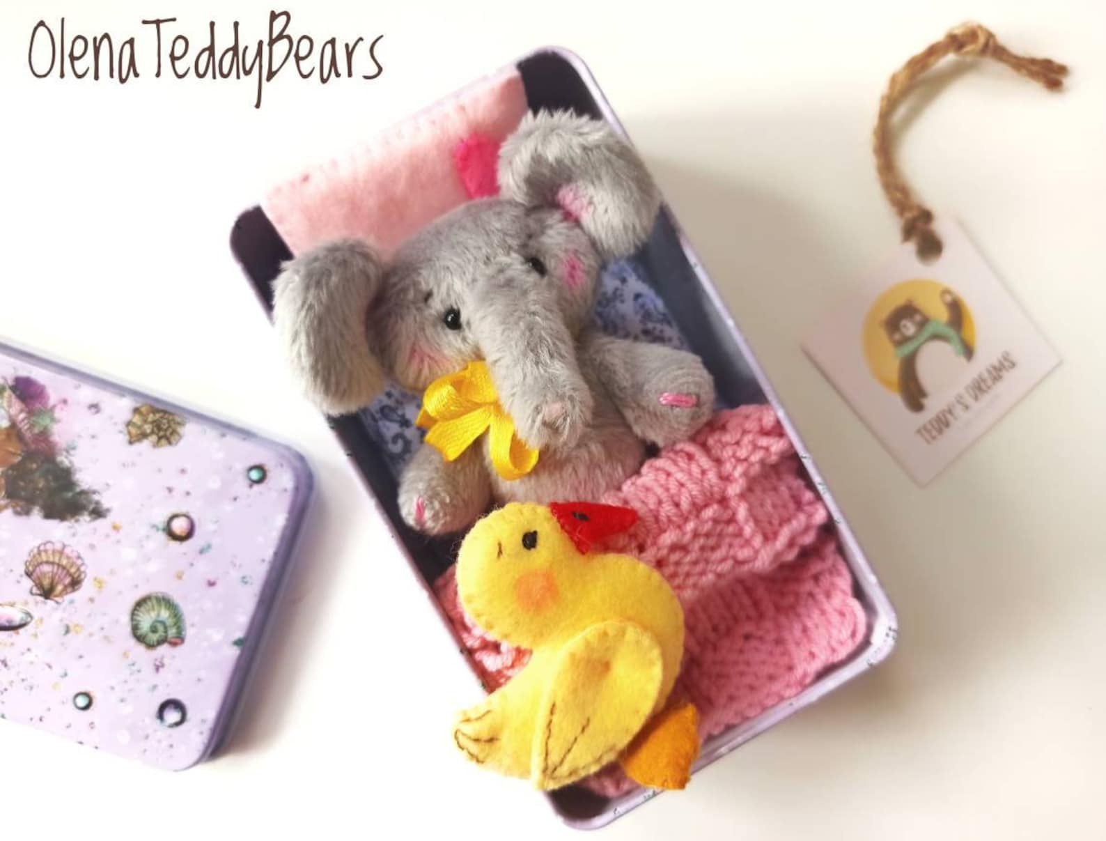 Plush Elephant Miniature Toy in Box Matchbox Elephant Small - Etsy ...