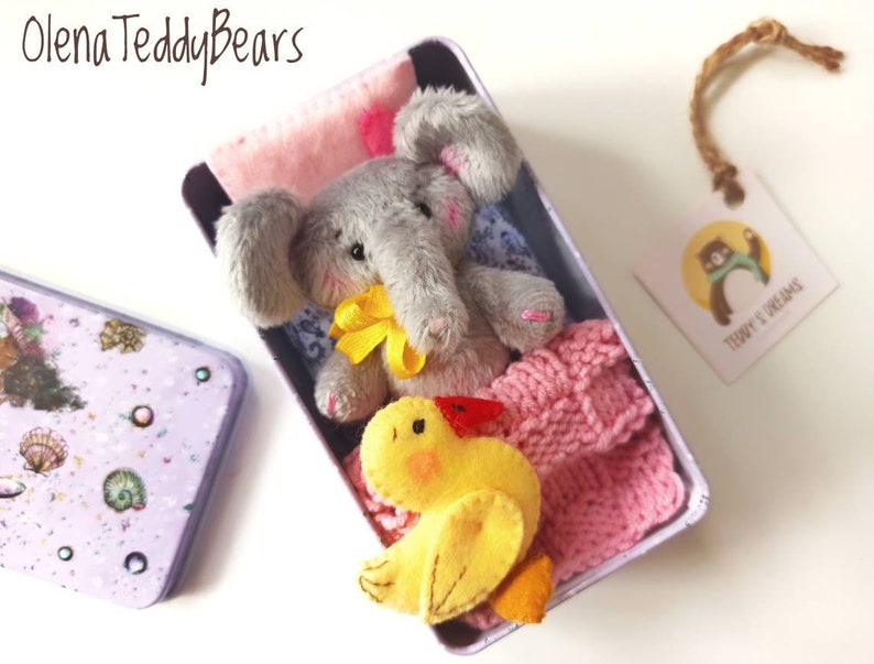 Plush Elephant Miniature Toy in Box Matchbox Elephant Small - Etsy ...