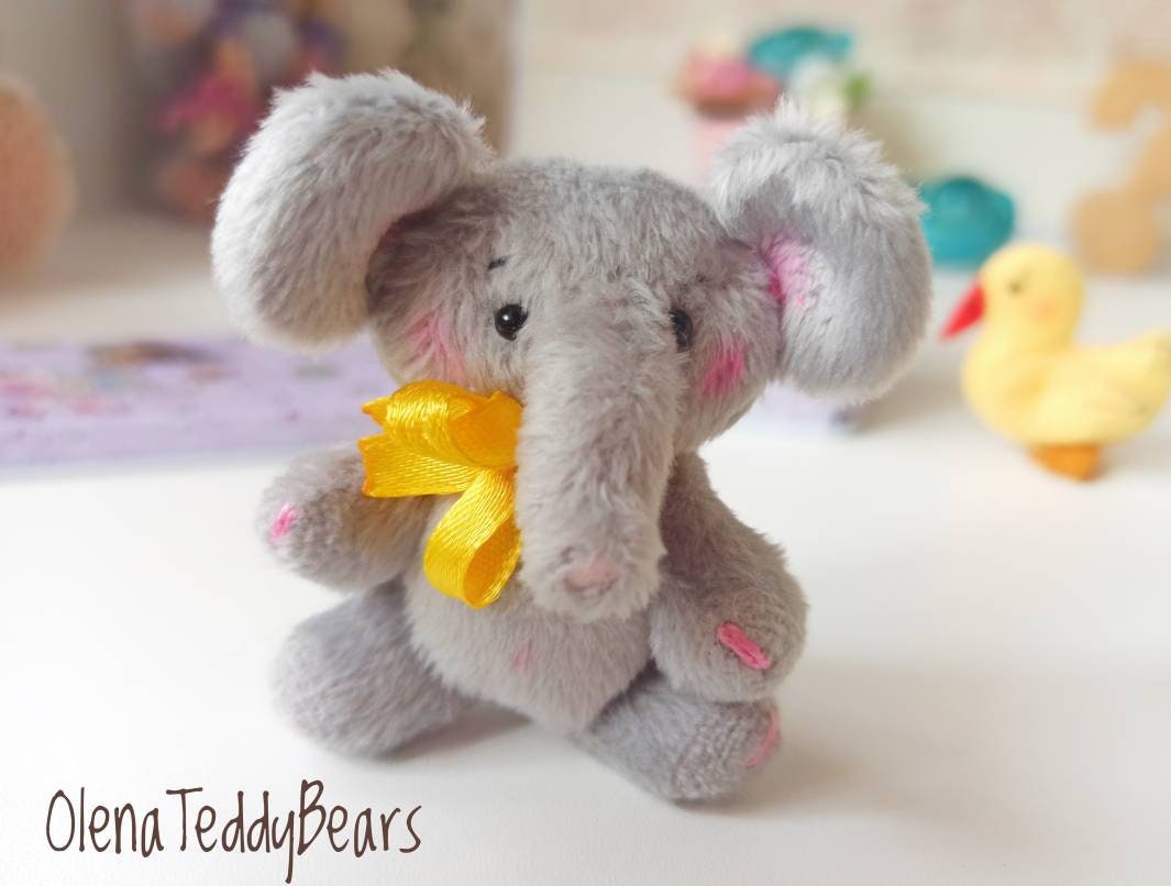 Plush Elephant Miniature Toy in Box Matchbox Elephant Small - Etsy ...