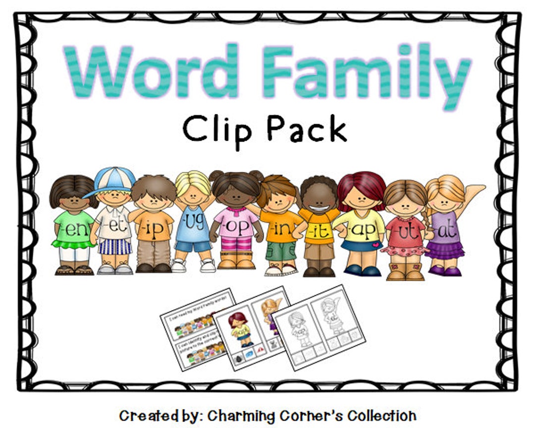 Word Family clip Activity Pack - Etsy