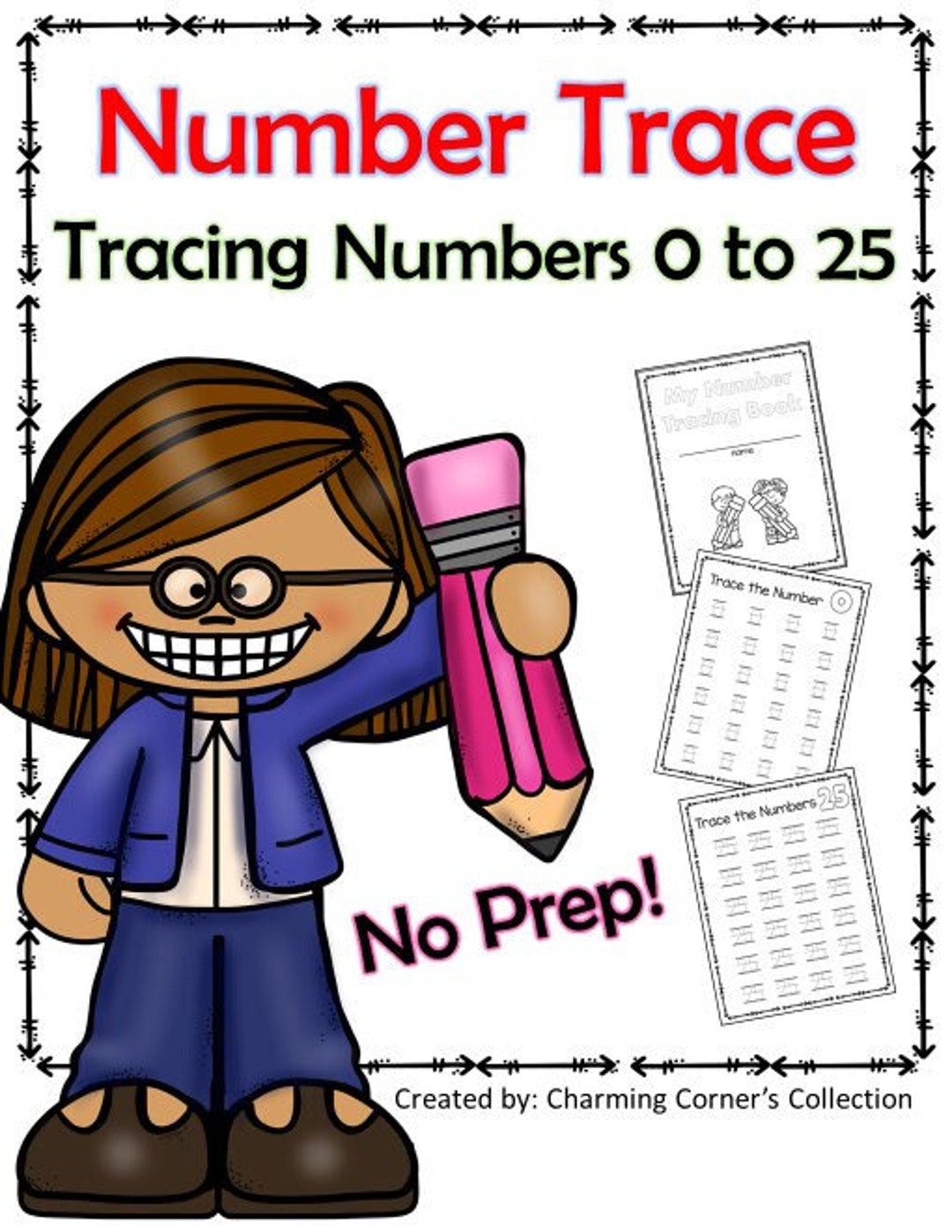 Trace the Numbers Tracing Numbers 0-25 - Etsy