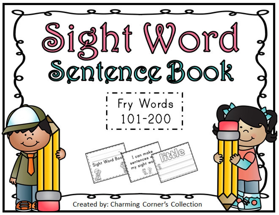 Sight Word Sentence Book Set 2 ~ Fry Words 101-200 - Etsy
