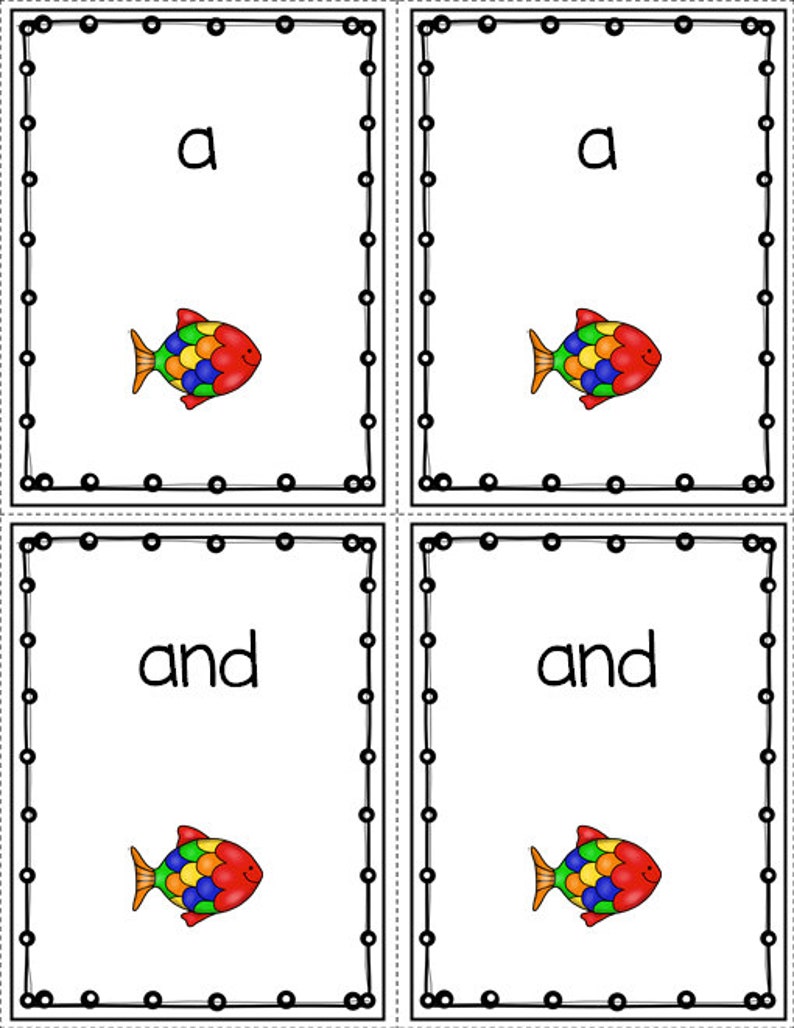 Fry Word Go Fish Set 1 Words 1-100 - Etsy UK