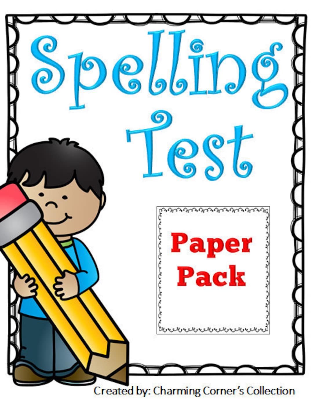 Spelling Test Paper Pack - Etsy